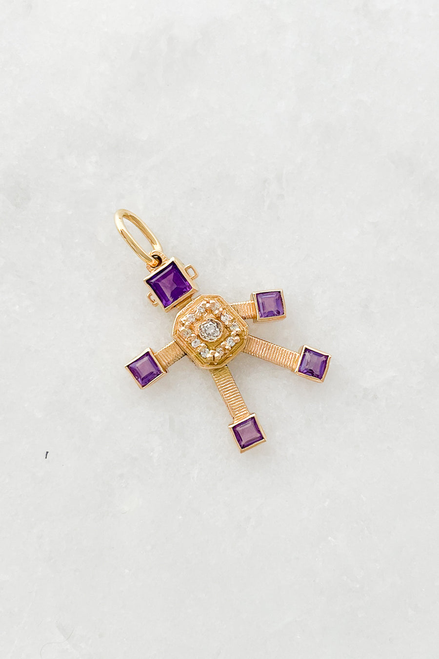 Amethyst Robot Charm – SUNROOM