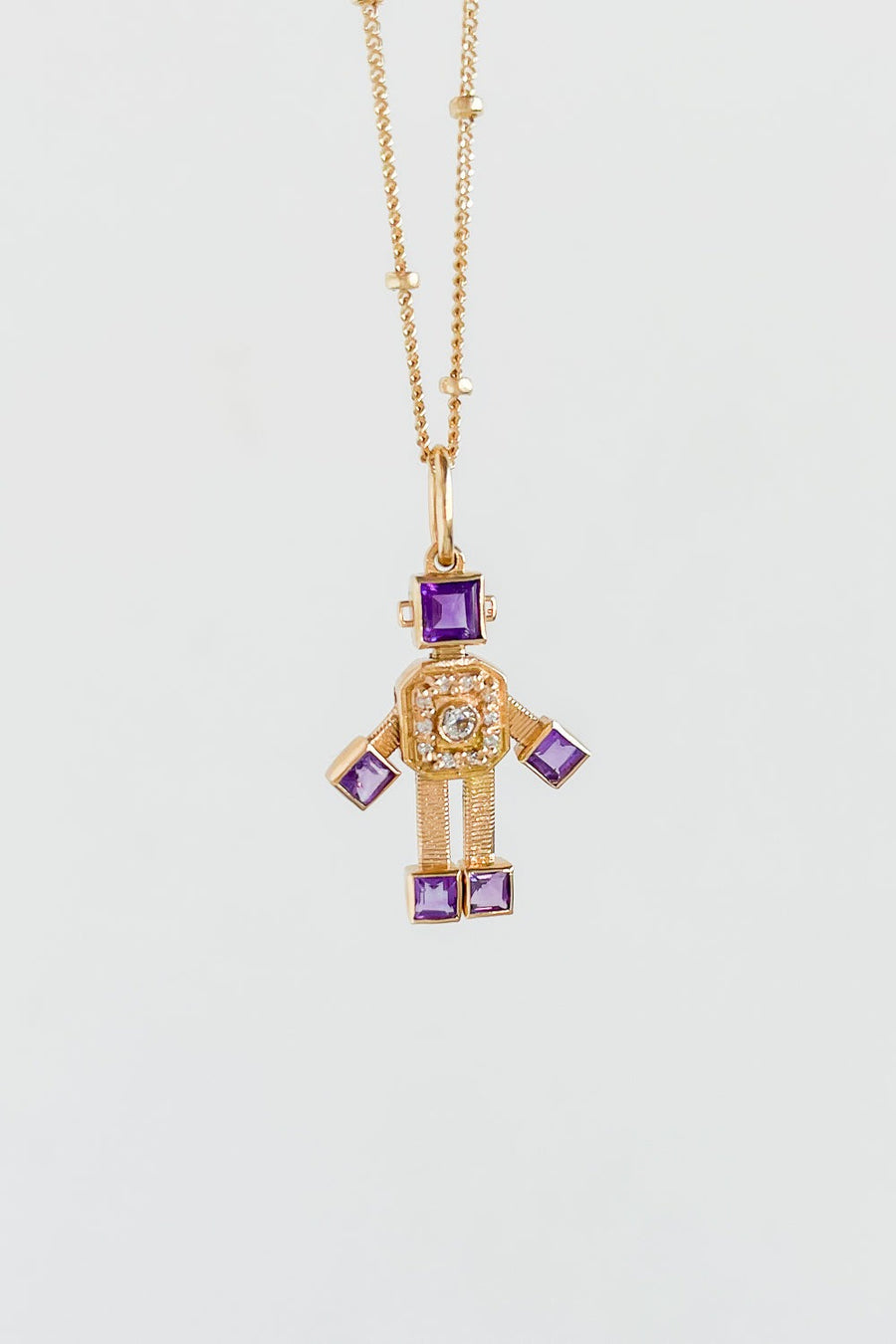 Amethyst Robot Charm – SUNROOM