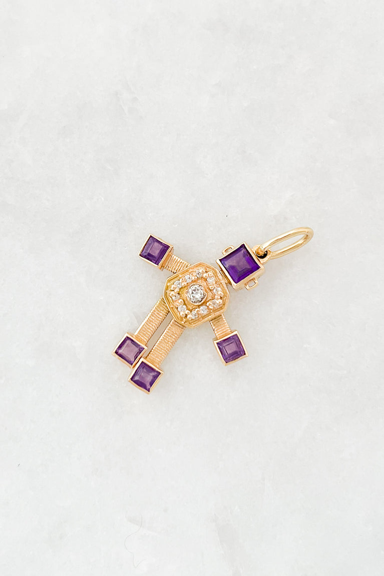 Amethyst Robot Charm – SUNROOM