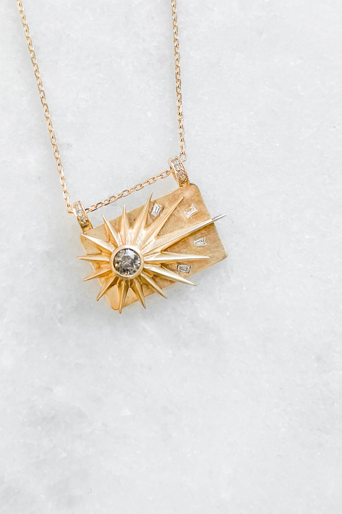 Full Sun & Diamonds Plate Necklace – SUNROOM